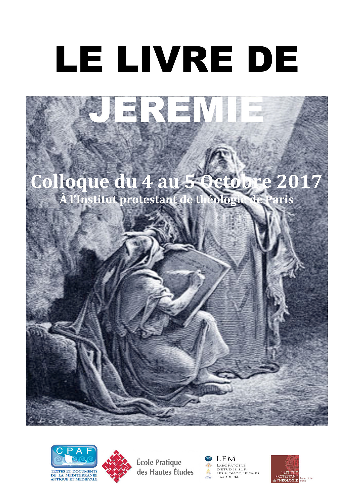 The Book of Jeremiah, in Paris on Oct 4-5, 2017 – Michael Langlois